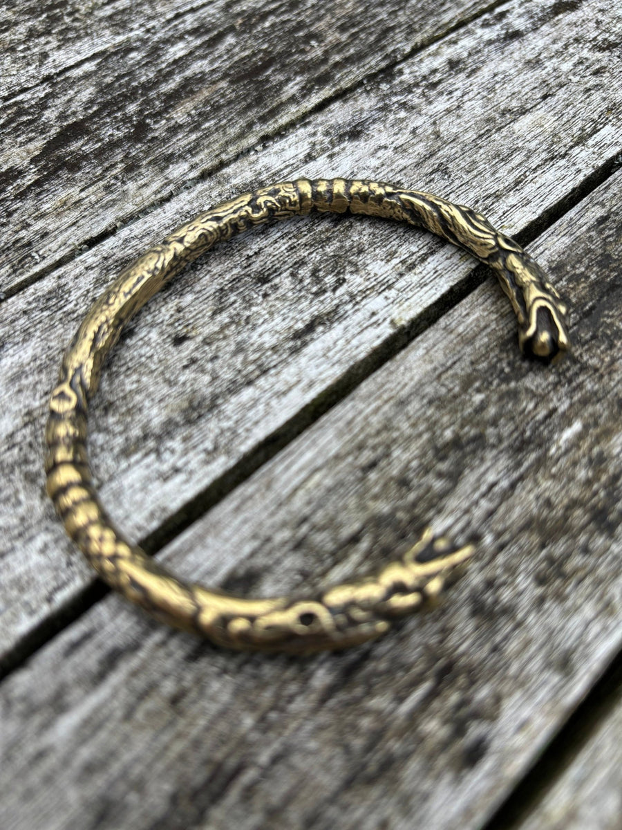 Bronze Dragon Viking Arm Ring, Oath Ring, Nordic Bracelet – Bushman ...